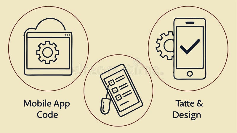 Mobile App Code Design And App Development And Mobile Technology And Ui