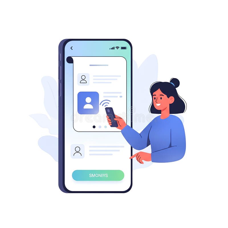Mobile App for Contactless Profile Access Smartphone Interface Design ...