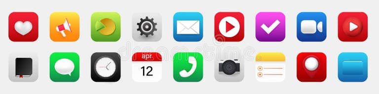 Mobile App 3d Modern Icon. New Phone Application Icon Stock Vector ...