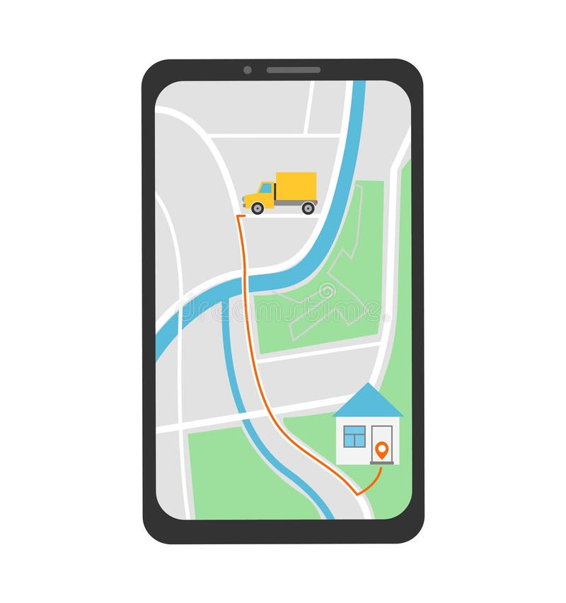 Mobile App Delivery Tracking. Vector Modern Flat Info Graphics Design ...