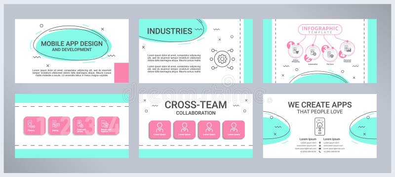 Mobile App Design and Development Presentation Templates Set Stock ...