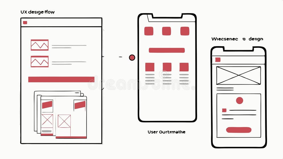 Mobile App Design Mockup, UI Template Vector. Vector Design Generative ...