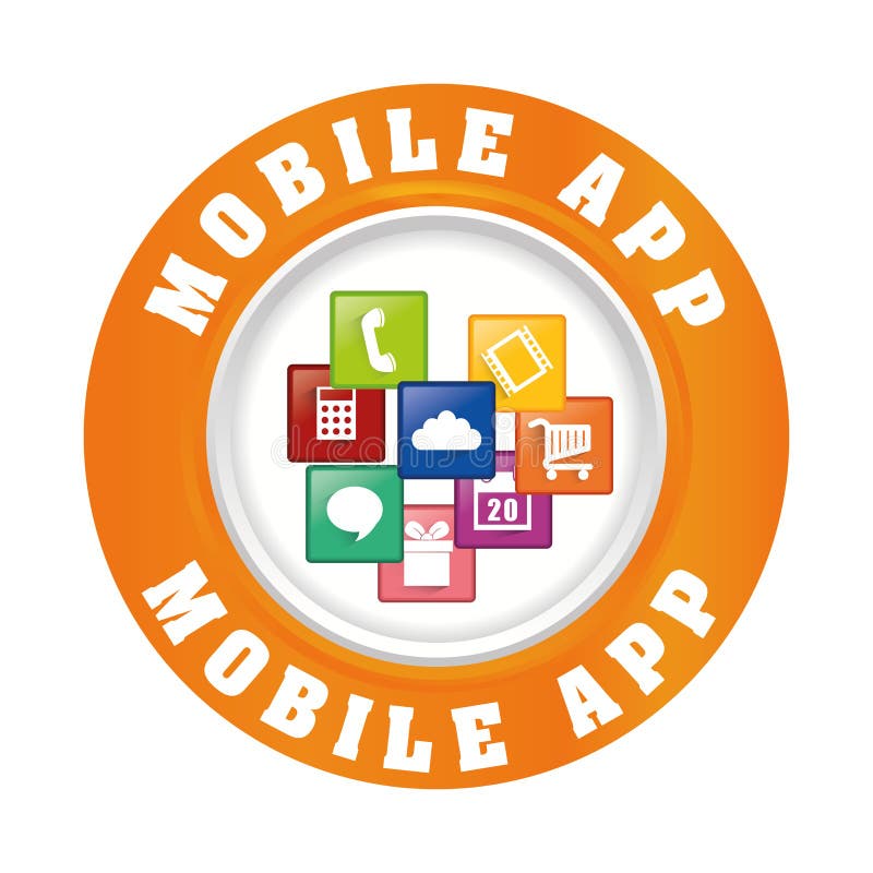 Mobile app design. stock vector. Illustration of network - 58703419