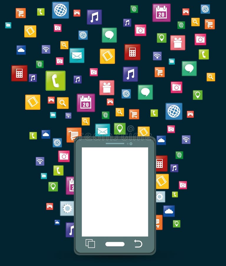 Mobile app design. stock vector. Illustration of digital - 58703445