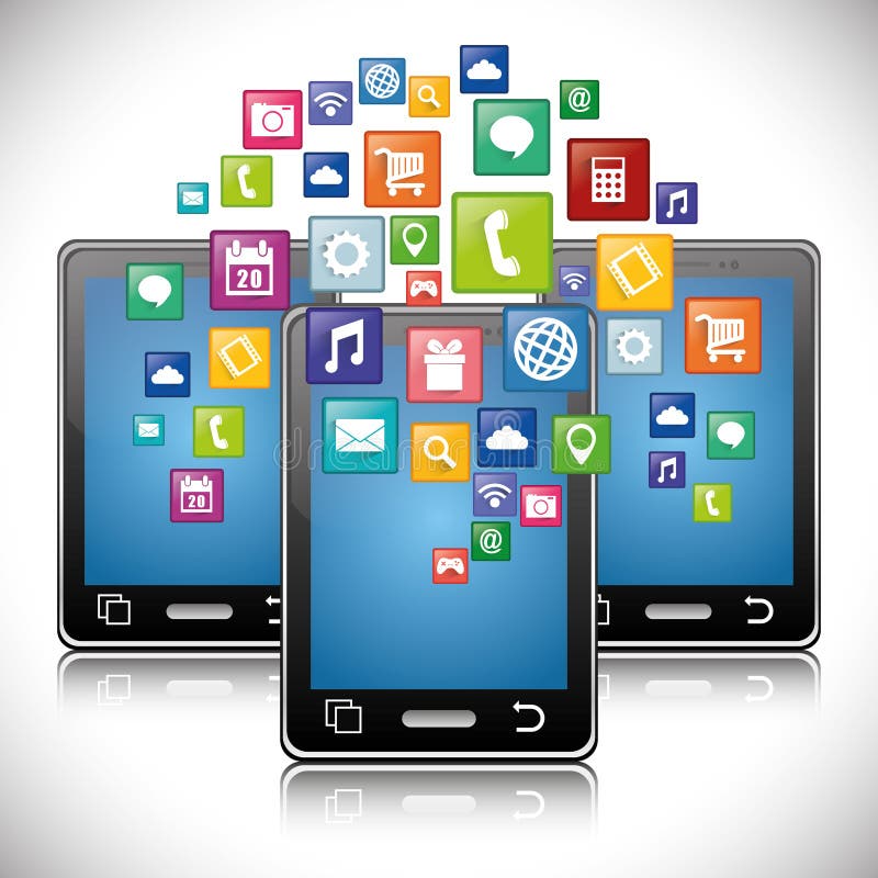 Mobile app design. stock vector. Illustration of modern - 58703545