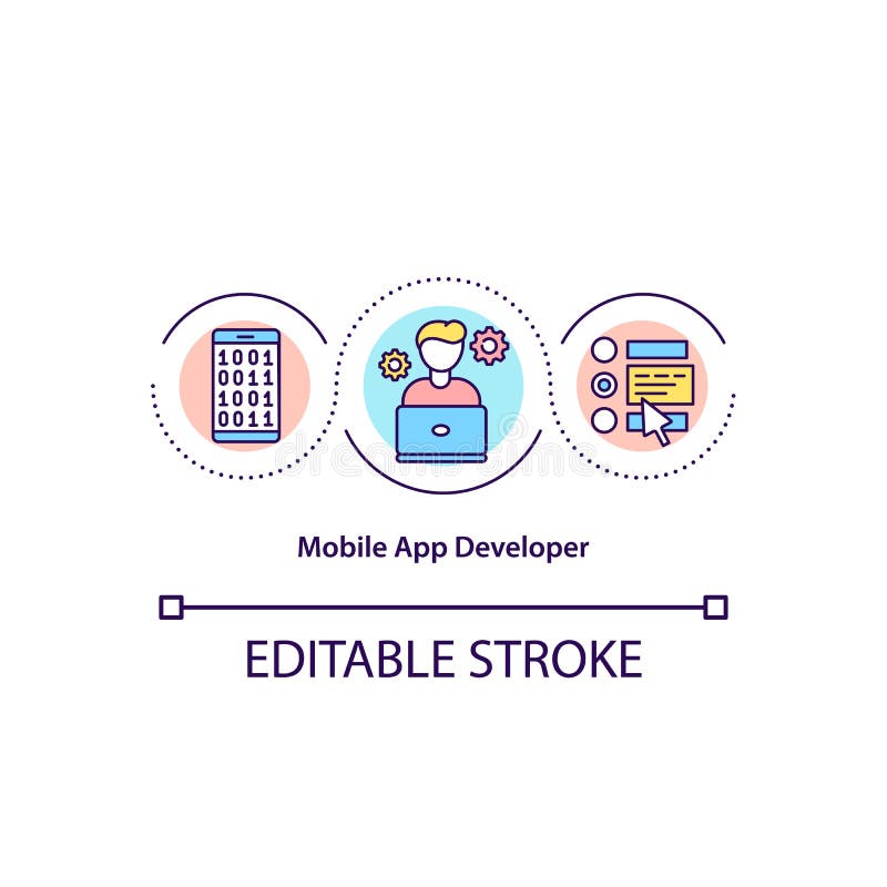 Web developer concept icon stock vector. Illustration of icon - 178584102