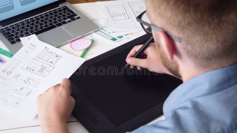 Guy Creating 3D Prototype of VR Headset Stock Footage - Video of modern, work: 256652044