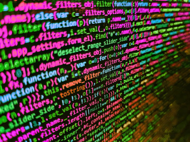 Mobile App Developer Programmer Workplace Programing Workflow Abstract Algorithm Concept Stock