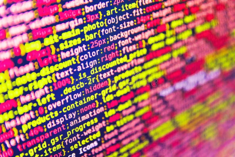 Mobile App Developer Software Developer Programming Code On Computer Stock Image Image Of