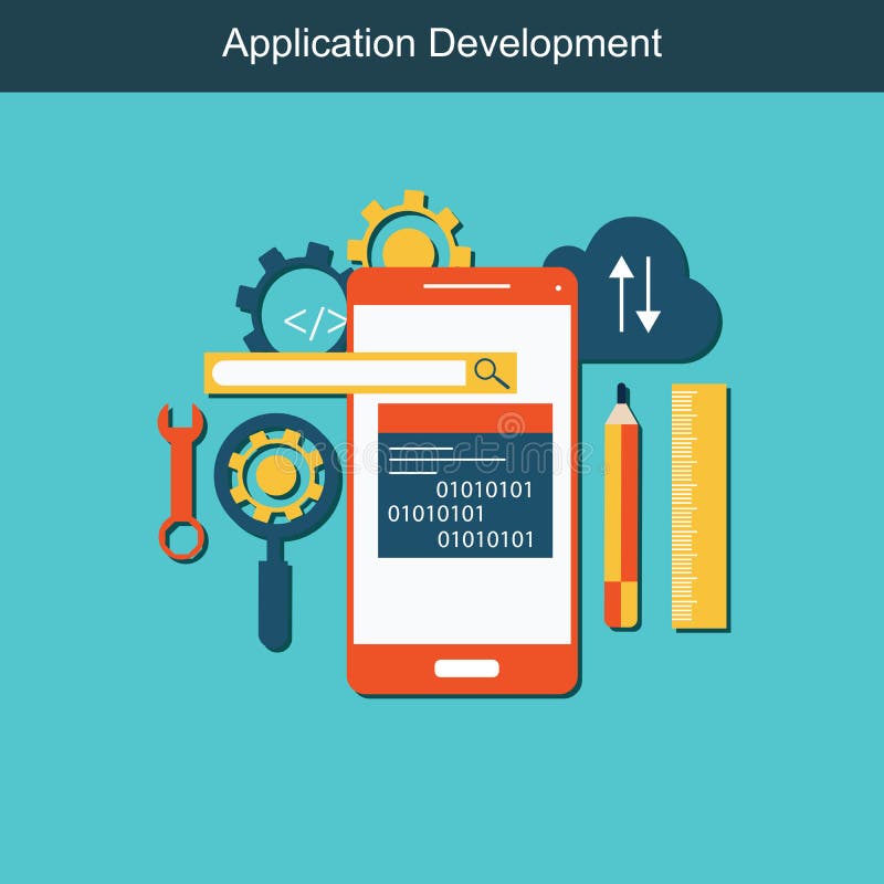 Mobile App Development Icon Stock Illustration Stock Illustration ...