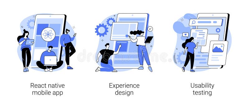 Mobile App Development Process Abstract Concept Vector Illustrations ...