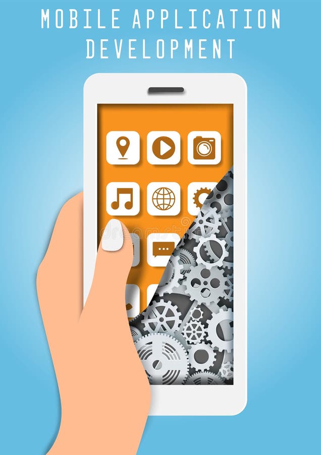 Mobile App Development Services Concept Vector Illustration Stock ...