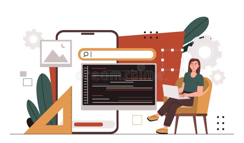 Mobile App Development Vector Concept Stock Vector - Illustration of ...