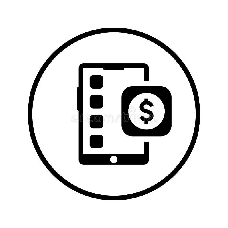 Mobile App Earning Icon Design Stock Illustration - Illustration of ...