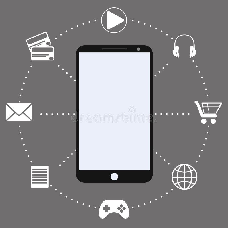 Mobile App,human Hand Smart Phone Illustration Stock Vector ...