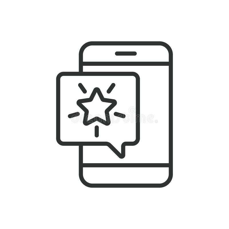 Mobile App Icon in Line Design. Mobile App, Smartphone Application ...