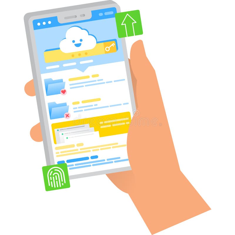 Mobile App Icon Permanent Access To File Vector Stock Vector ...