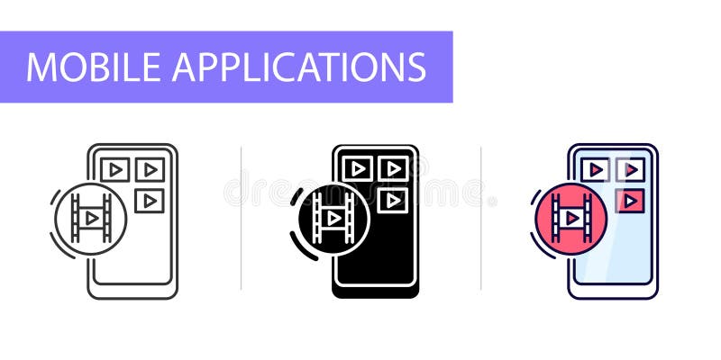 Iphone Movie Icon Stock Illustrations – 179 Iphone Movie Icon Stock ...