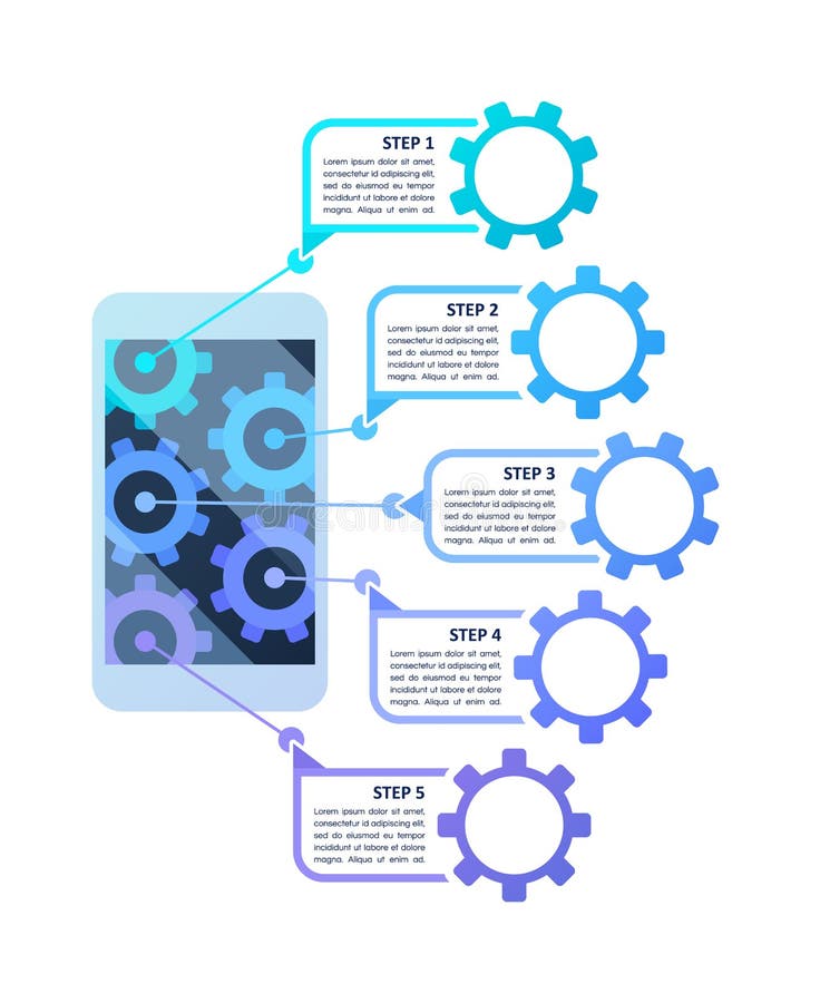 Mobile App Infographic Chart Design Template Stock Vector ...