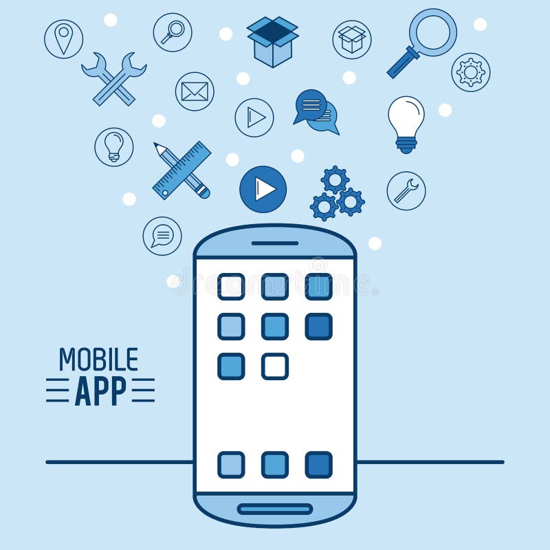 Mobile app infographic stock vector. Illustration of graphic - 110162921