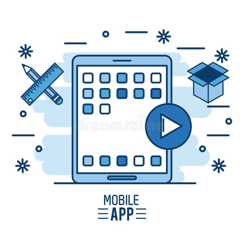 Mobile app infographic stock vector. Illustration of mobile - 110523389