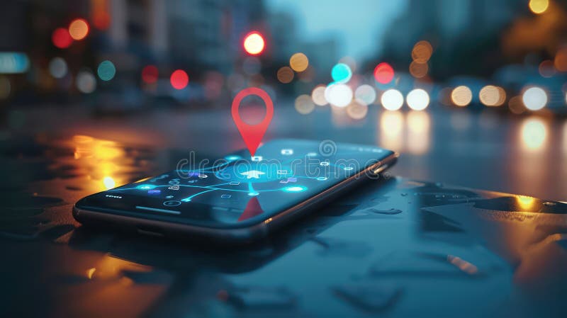 A Mobile App Interface with Intuitive Icon Technology Stock ...