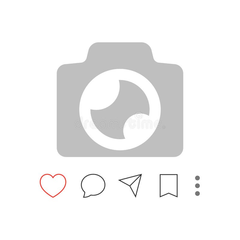 Mobile App Interface Pictograms Stock Illustration - Illustration of ...