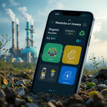 Futuristic Green Living: AI-Powered Smart Waste Segregation App Stock ...