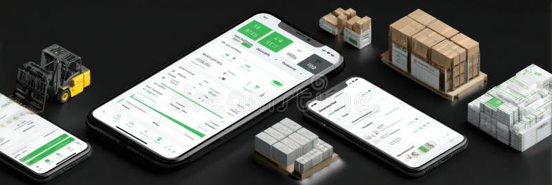 Mobile App Interface Showcasing Frozen Inventory Management with Clear ...