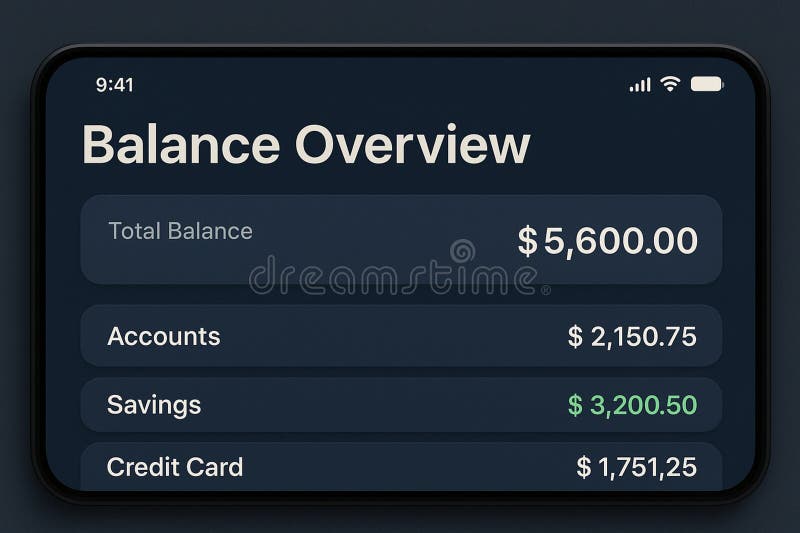 Ui Mobile App Balance Overview Stock Illustrations – 5 Ui Mobile App ...