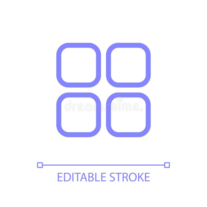 Mobile App Menu Pixel Perfect Flat Gradient Two-color Ui Icon Stock Vector - Illustration of ...