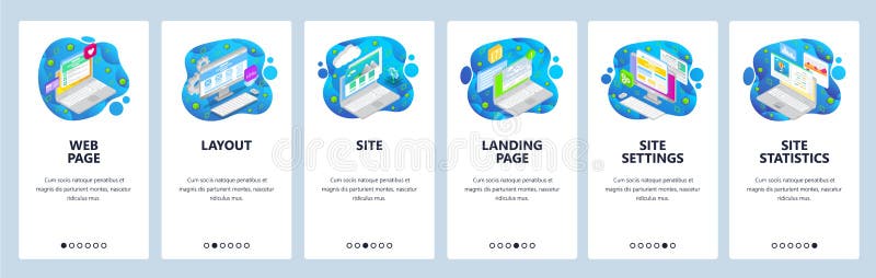 Wireframe UI, UX and GUI Layout with Different Login Screens. Stock ...