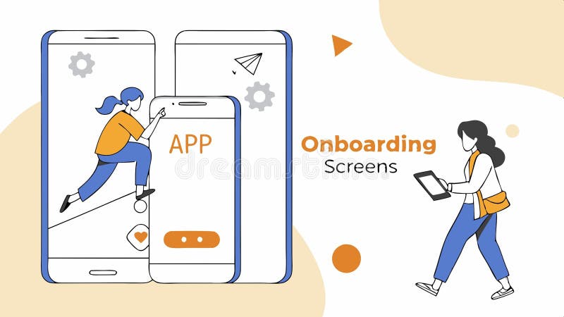 Mobile App Onboarding Screens User Experience And Interface Design Vector Design Generative Ai