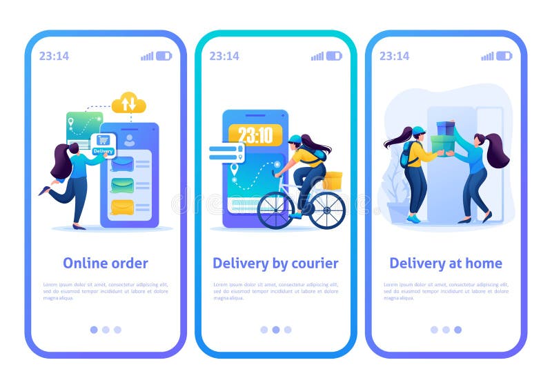 Mobile App Order, Delivery and Delivery of Goods for Online Purchases ...