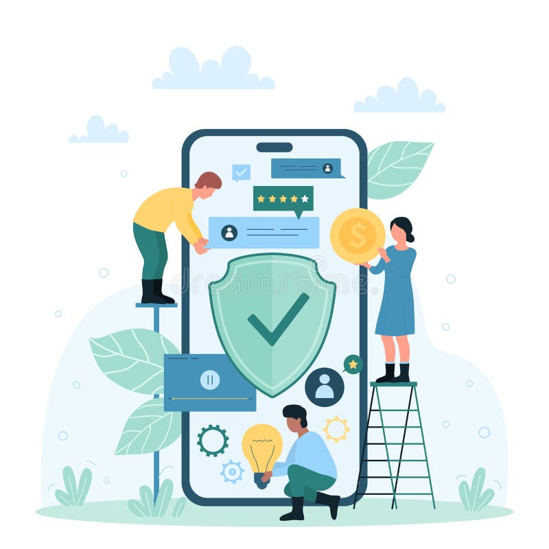 Mobile App Safety, Cybersecurity, Tiny People Protect Data Privacy with ...