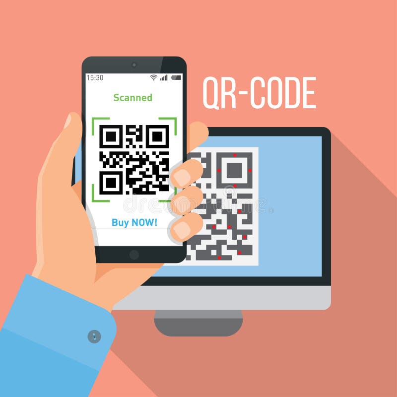 Mobile App for Scanning QR-code. Stock Vector - Illustration of qrcode ...