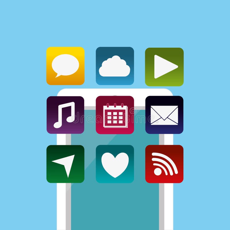 Mobile app technology stock vector. Illustration of business - 79926633