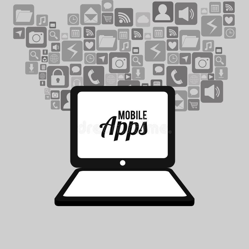 Mobile app technology stock vector. Illustration of ecommerce - 79926842