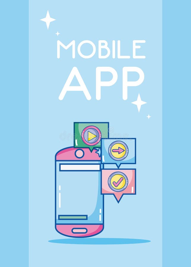 Mobile app technology stock vector. Illustration of smart - 118420171
