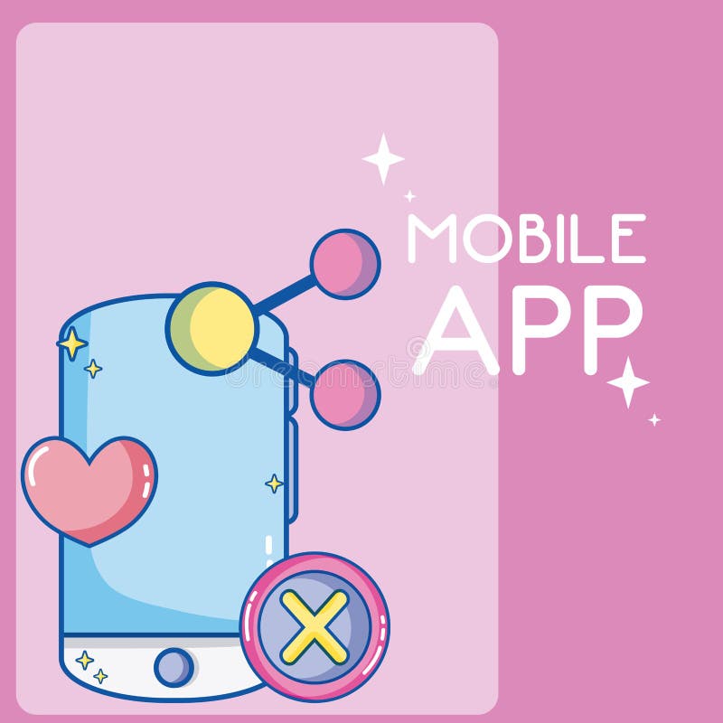 Mobile app technology stock vector. Illustration of social - 118420277