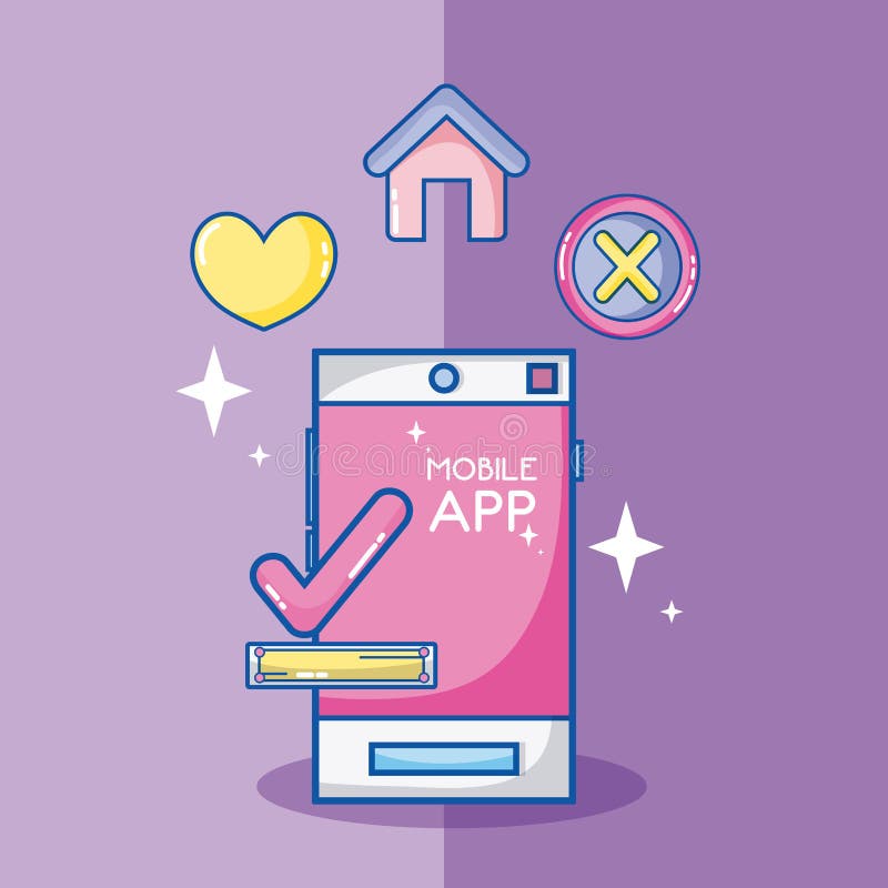 Mobile app technology stock vector. Illustration of modern - 118420332