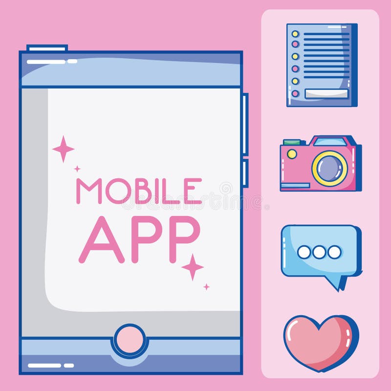 Mobile app technology stock vector. Illustration of sign - 118420536