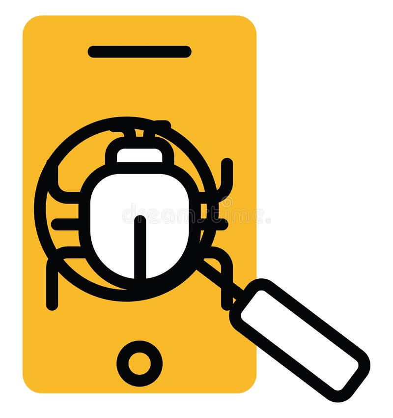 Mobile app testing, icon stock vector. Illustration of test - 259399797