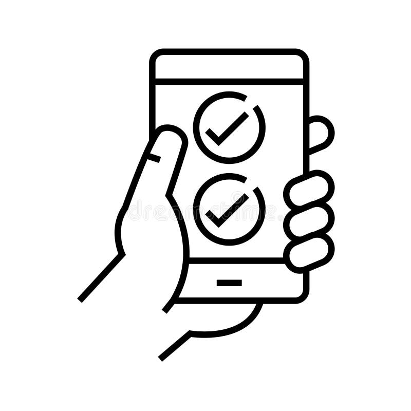 Mobile App Testing Line Icon, Concept Sign, Outline Vector Illustration ... Mobile App Testing Line Icon, Concept Sign, Outline Vector Illustration ...