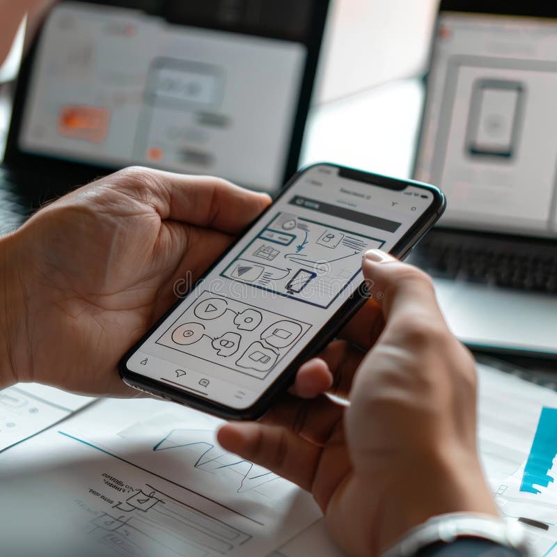 Mobile App Ui Design Tool For Graphic Development Prototype Creation And Testing Concepts