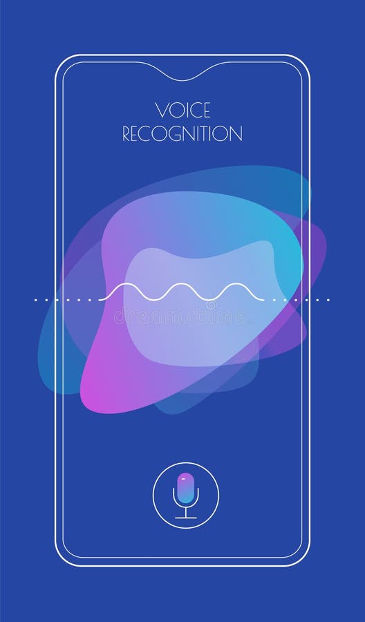 Mobile App UI Personal Voice Assistant Concept Stock Vector ...