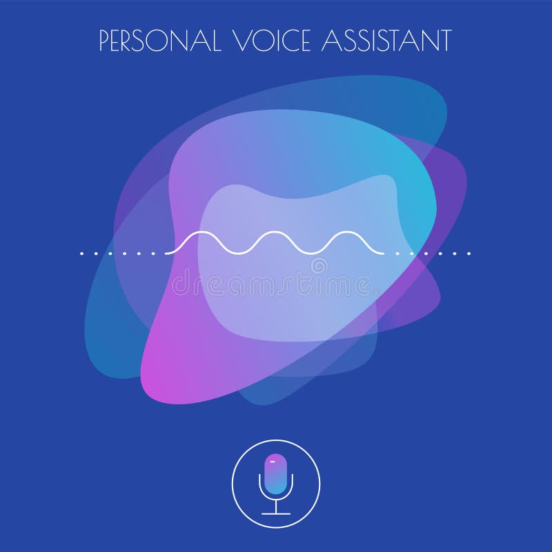 Mobile App UI Personal Voice Assistant Concept Stock Vector ...