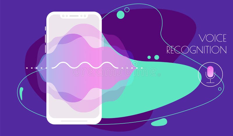 Personal Voice Assistant Illustration Visualization Circular Sound Wave ...