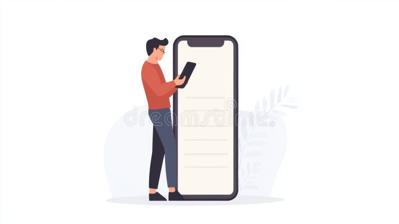 Mobile App User Interface Design Stock Illustration - Illustration of ...