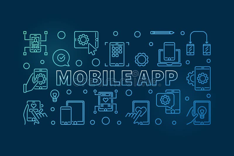 Set of Mobile Blue Vector Elements for UI Game Design Stock Vector ...